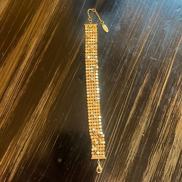 Anthropologie | Jewelry | Nwot Serefina Gold Rhinestone Bracelet | Poshmark